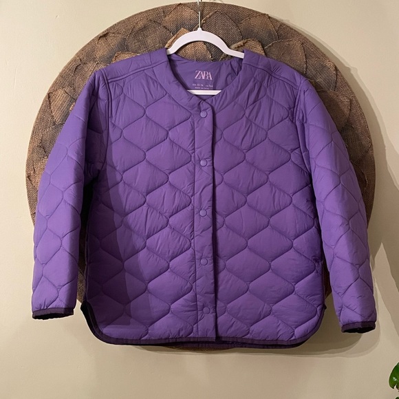 Zara | Jackets & Coats | Zara Girls Purple Puffer Jacket | Poshmark